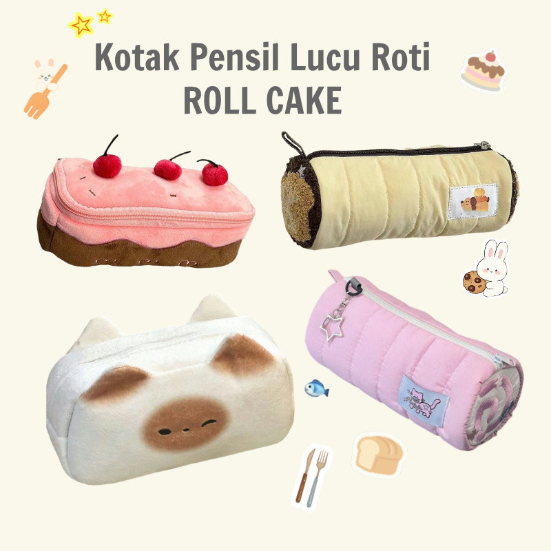 Jual Pencil Case Kotak Lucu Karakter Roti Toast Hamburger Roll Cake ...