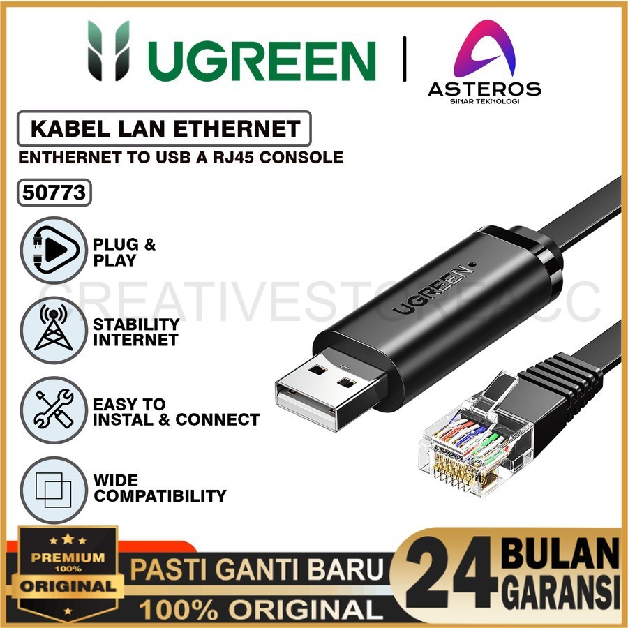 Jual UGREEN Kabel Console USB 2.0 To LAN Ethernet RJ45 For Mac PC ...