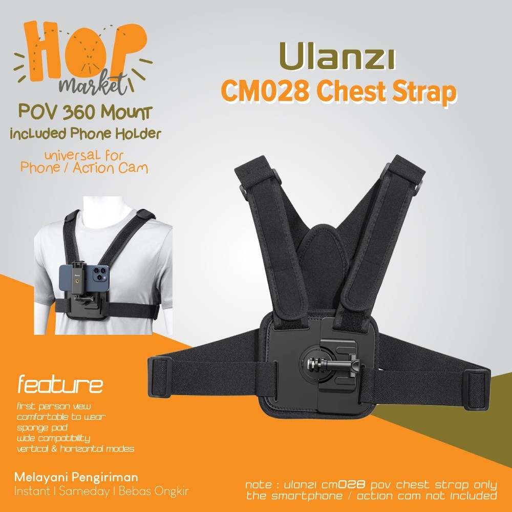 Jual ULANZI CM028 Chest Strap Magnetic Mount for Action Cam ...