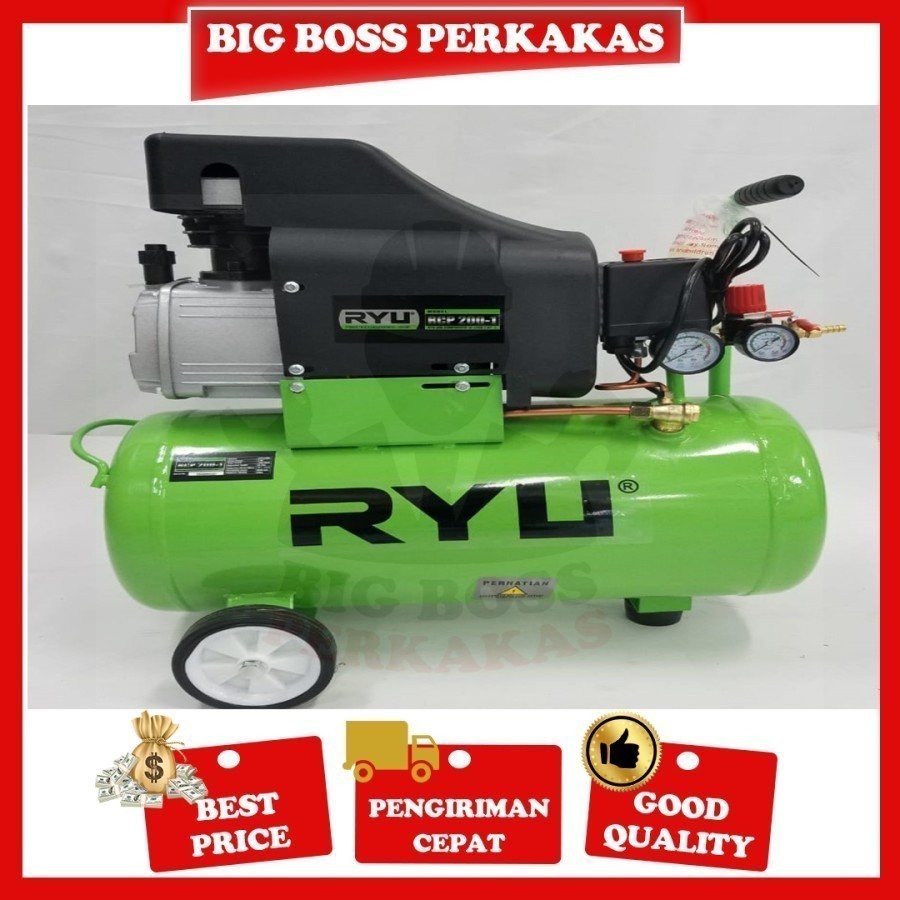 Jual RYU RCP200-1 RCP 200-1 Kompresor 2 HP 2HP 35 Liter Portable Compressor | Shopee Indonesia
