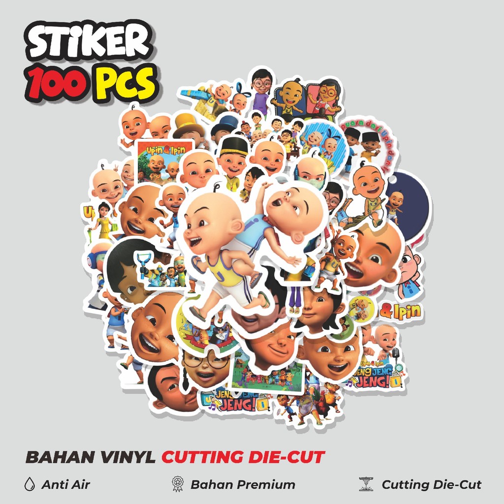 Jual Terbaru! 50 pcs Sticker Kartun Upin & Ipin Sticker Dekorasi Lucu ...