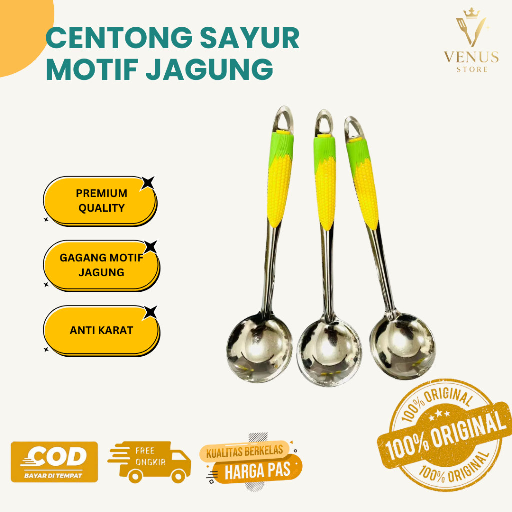 Jual King Balance Sendok Sayur Motif Jagung / Centong Sayur Stainless ...