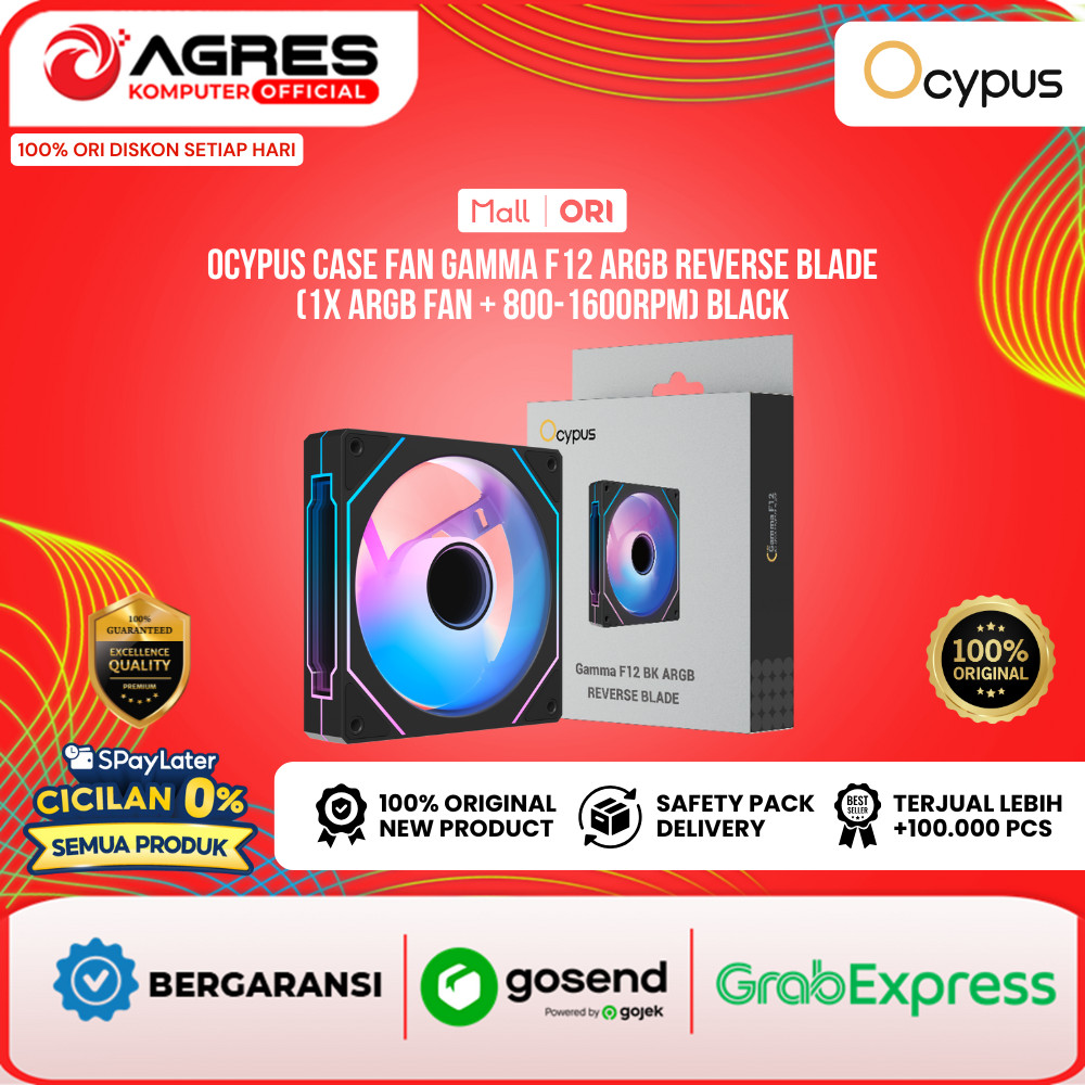Jual OCYPUS CASE FAN GAMMA F12 ARGB REVERSE BLADE (1X ARGB FAN + 800 ...