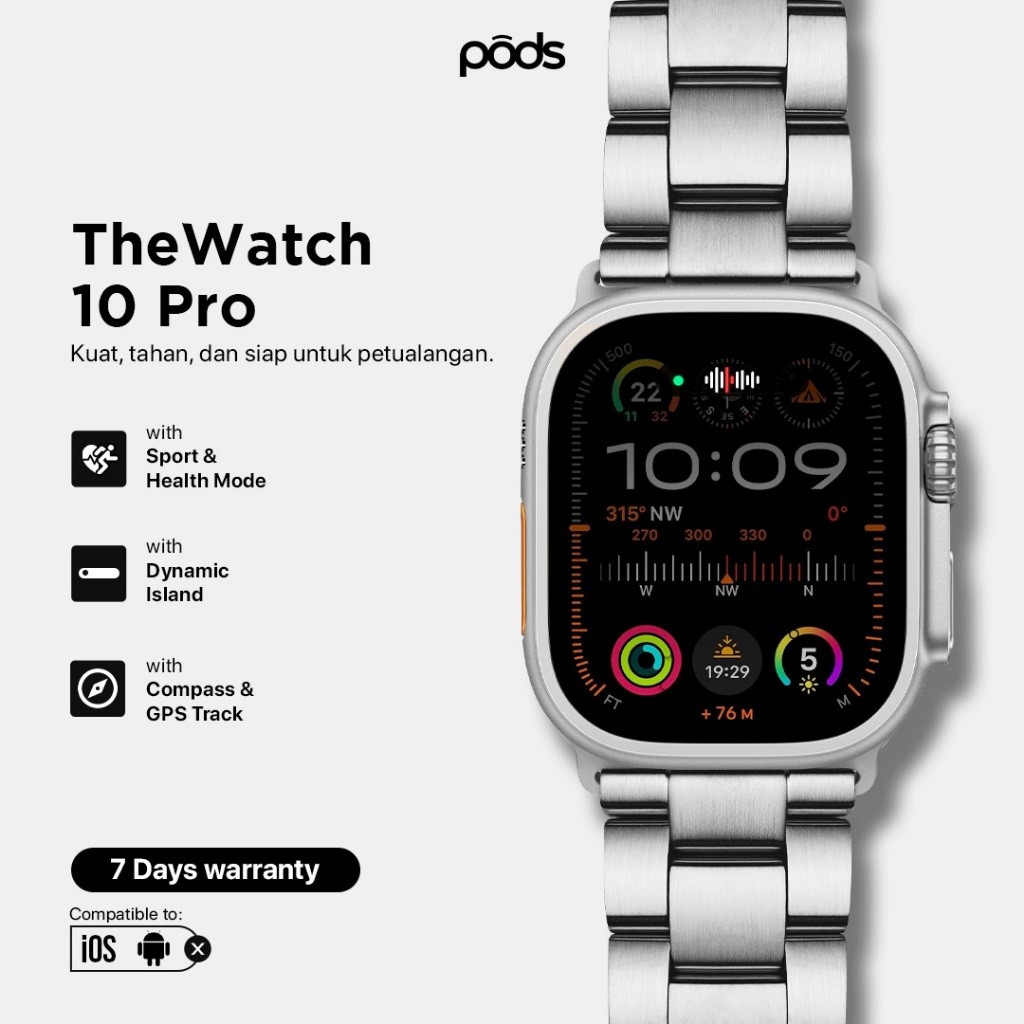 Jual TheWatch 10 Pro Series Bluetooth Smartwatch Ultra Amoled 49mm ...