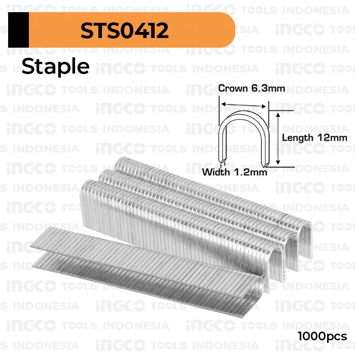 Jual U-Staples (10 mm) INGCO STS0412 - Refill Isi Steples Tembak ...