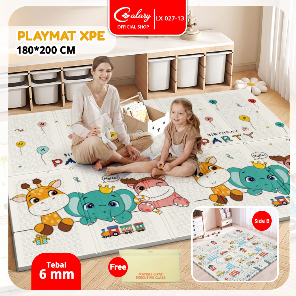 Jual 𝐂𝐀𝐋𝐀𝐑𝐘 A Playmat XPE Anak 180x200x6-8-10-16mm Karpet Lipat Tidur ...
