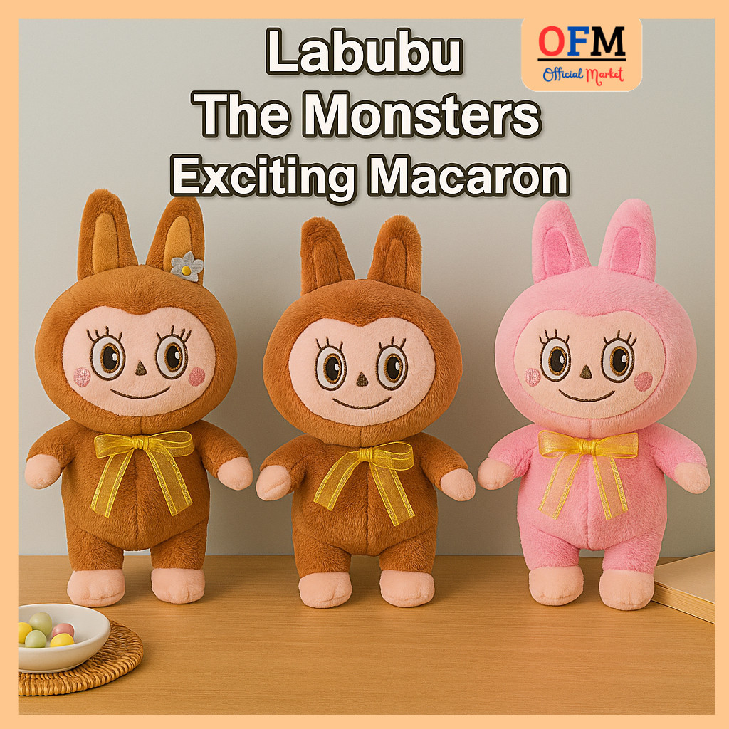 Jual Boneka Labubu 45cm The Monsters Exciting Macaron Bahan plus Bulu ...