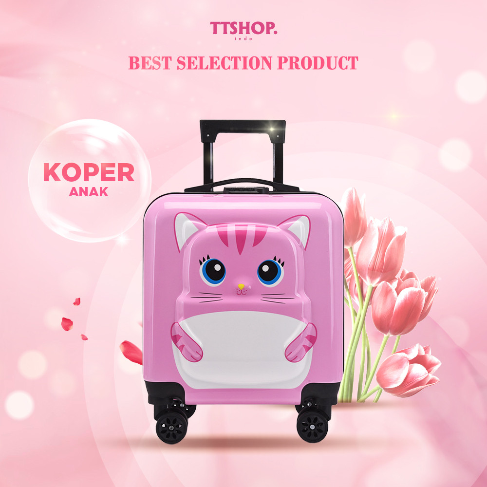 Jual Koper Karakter Anak Tas Koper Bagasi Anak Troli Roda 4 Ukuran ...