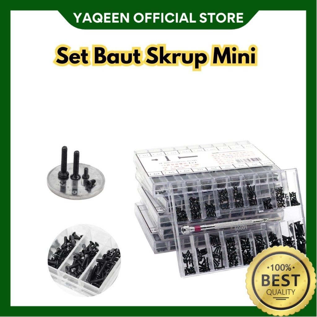 Jual YAQEEN - Set Baut Skrup Mini Untuk Laptop HP Notebook Universal DELL HP Screw Sekrup Set ...