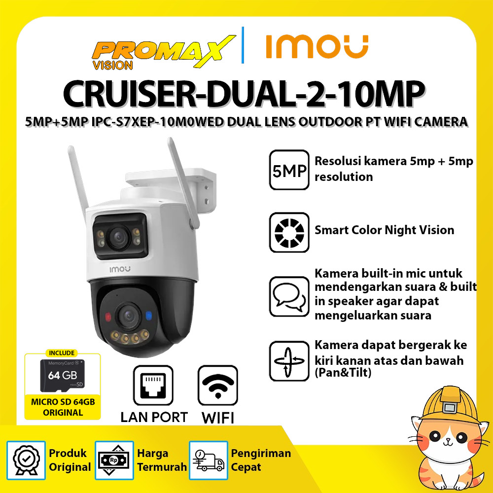 Jual IMOU CRUISER DUAL 2 10MP 5MP+5MP IPC-S7XEP-10M0WED DUAL LENS ...