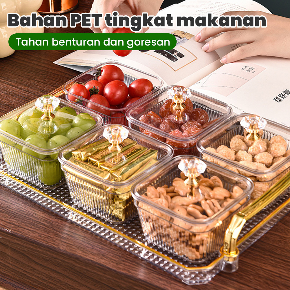 Jual Set Snack Makanan Toples Natal 6 3/4 Sets Snack Tray Snack Bowl ...