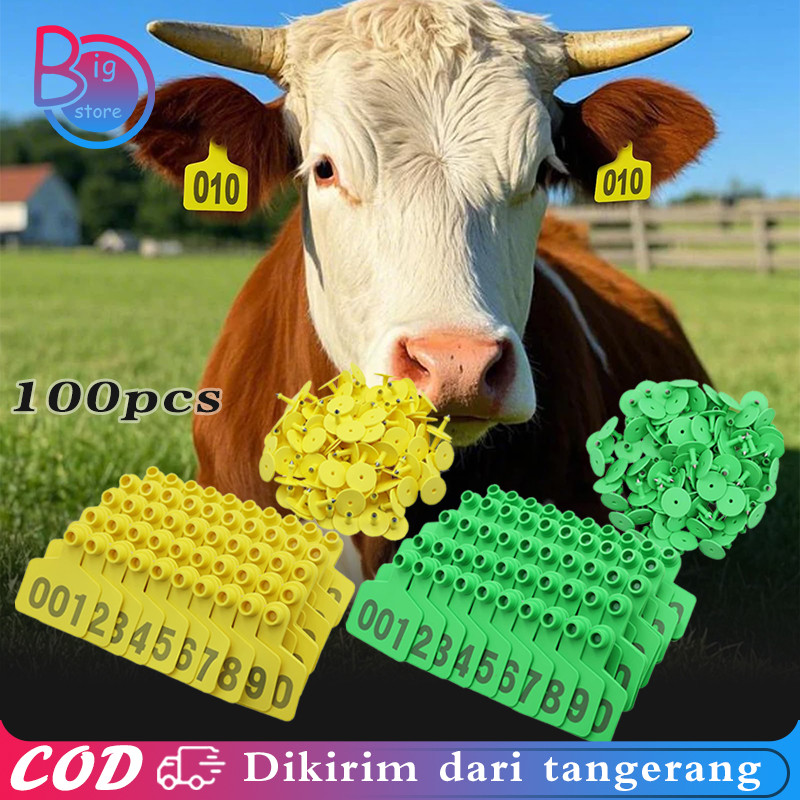 Jual Isi 100 Penanda Sapi Penanda Telinga Ternak Ear Tag Kambing Tag ...