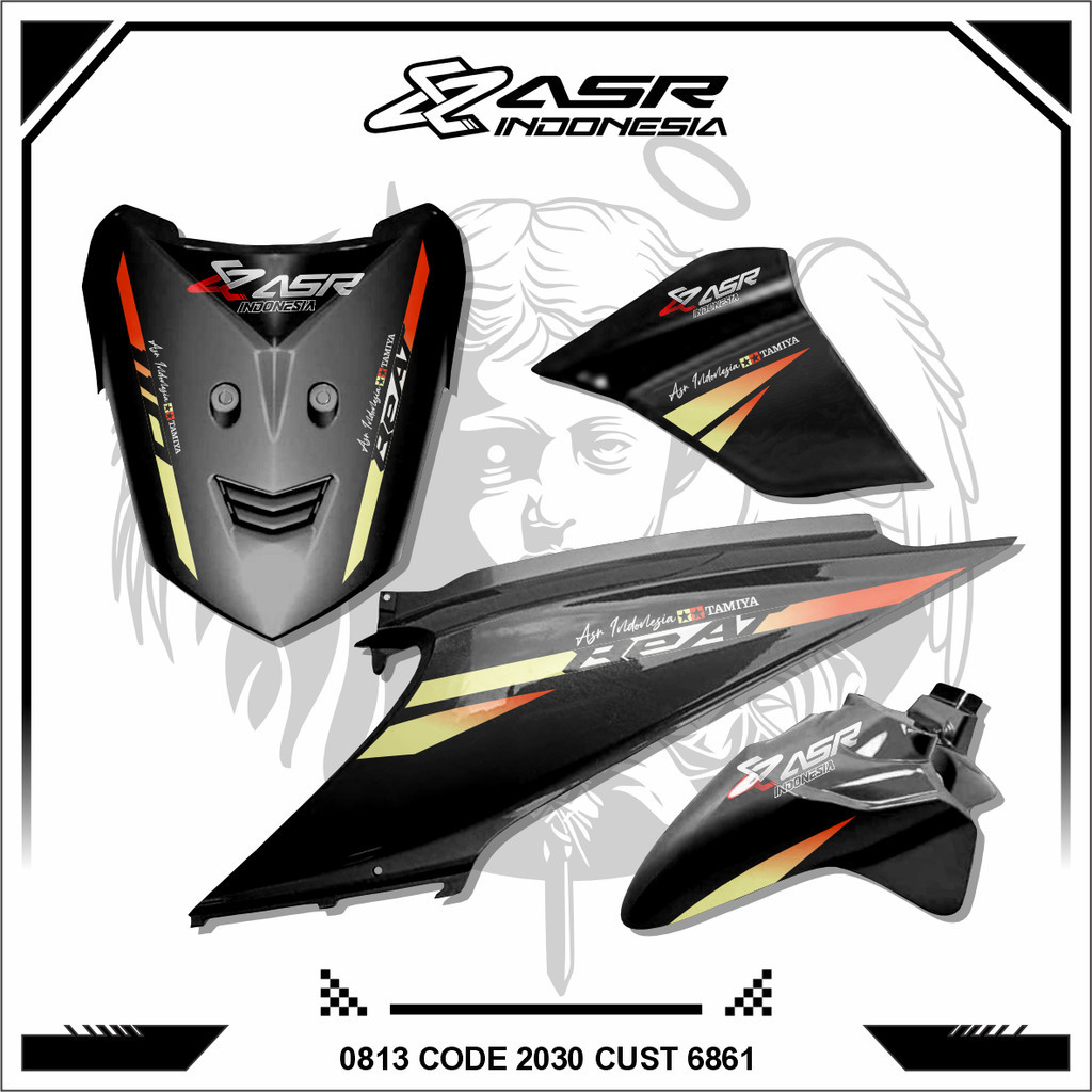 Jual Striping sticker variasi HONDA BEAT KARBU motif list simpel ...