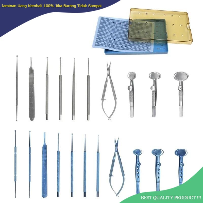 Jual Chalazion Curette Set Sterilization Tray Case Ophthalmic Surgical ...