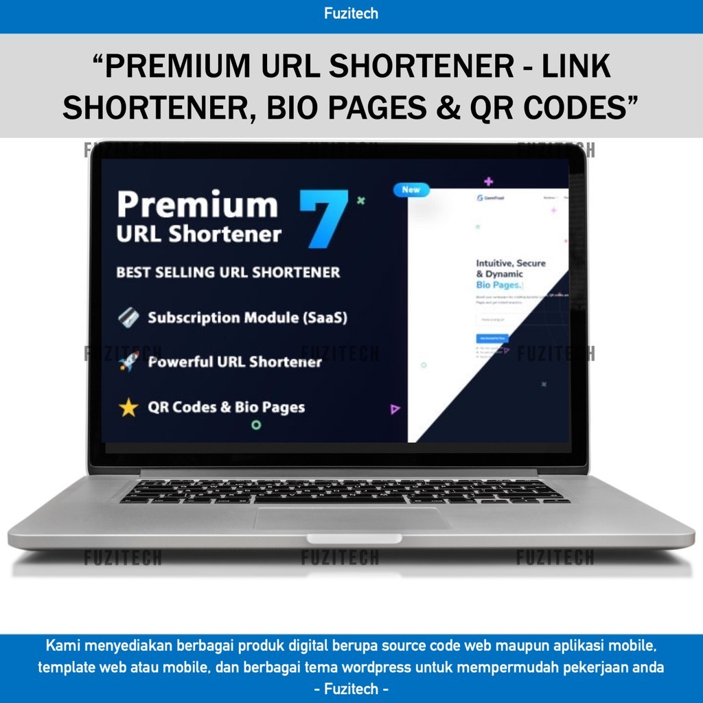 Jual SOURCE CODE APLIKASI WEB PREMIUM URL SHORTENER - LINK SHORTENER, BIO PAGES & QR CODES D321 ...