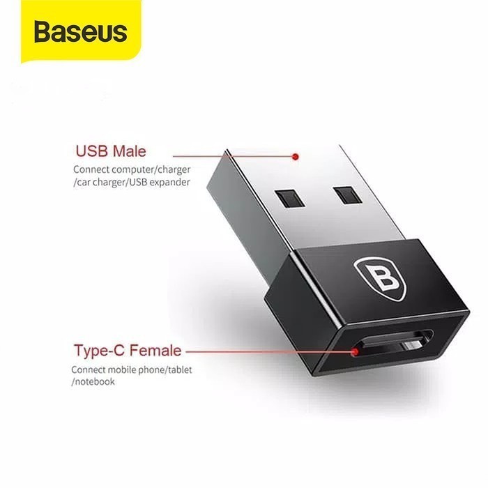 Jual BASEUS OTG Mini Type-C Female To USB Male Adapter Converter AGP ...
