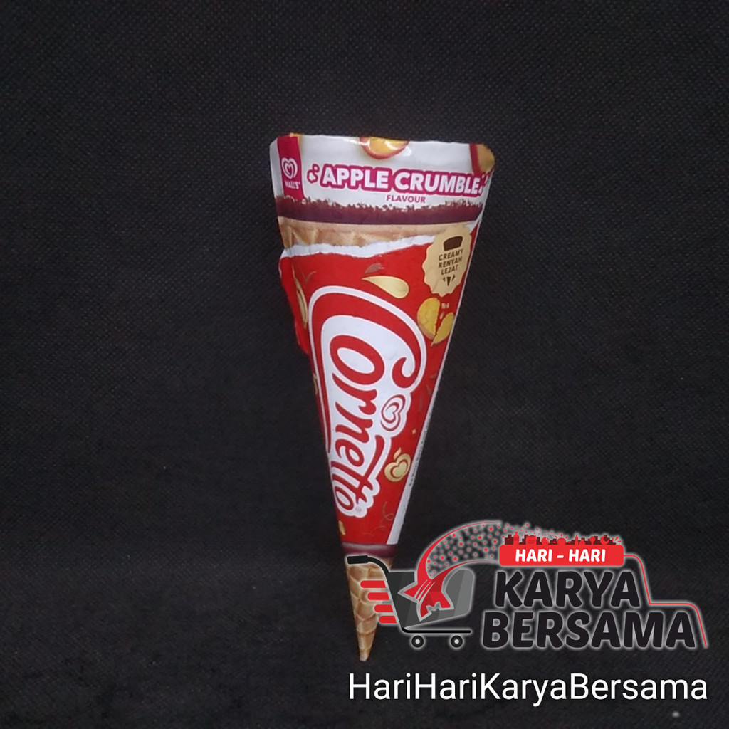 Jual ICE CREAM WALL'S CORNETTO APPLE CRUMBLE 108ML | Shopee Indonesia