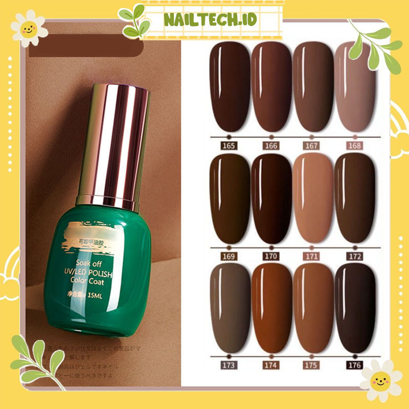 Jual Coffee Chocolate Brown Milk Tea Series / Gel Nail Polish 15ml UV ...