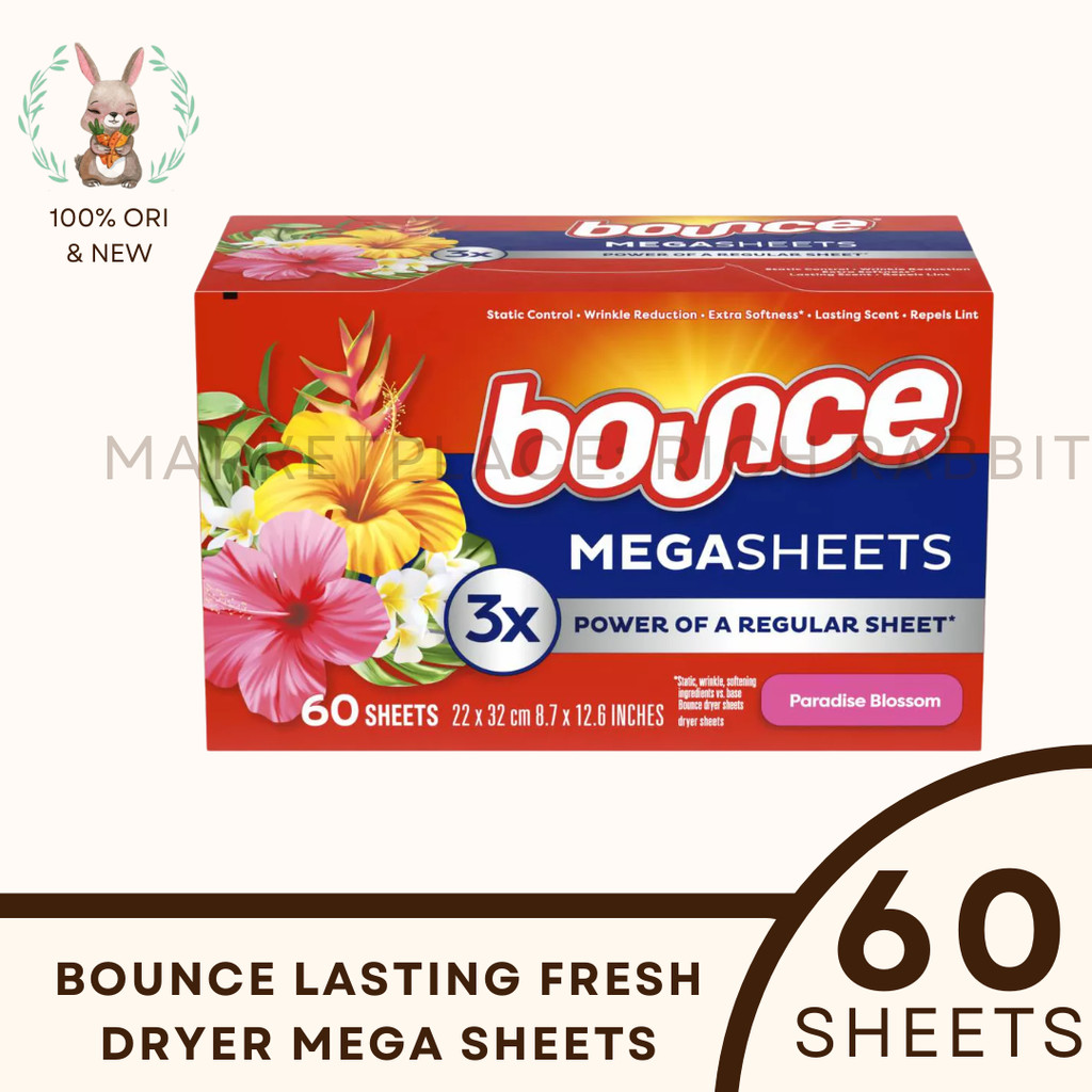 Jual Bounce Lasting Fresh 60 Sheets Dryer Mega Sheet Anti Kusut ...