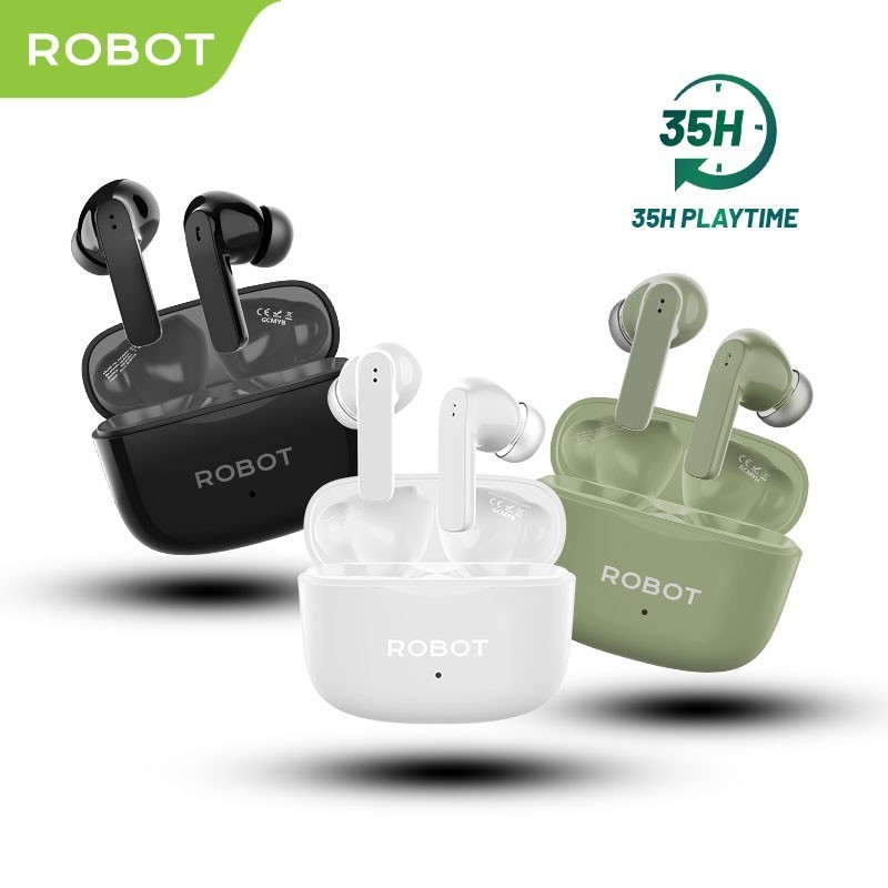 Jual ROBOT T70E Tws Earphone Airbuds Deep Bass Bluetooth 5.4 original ...