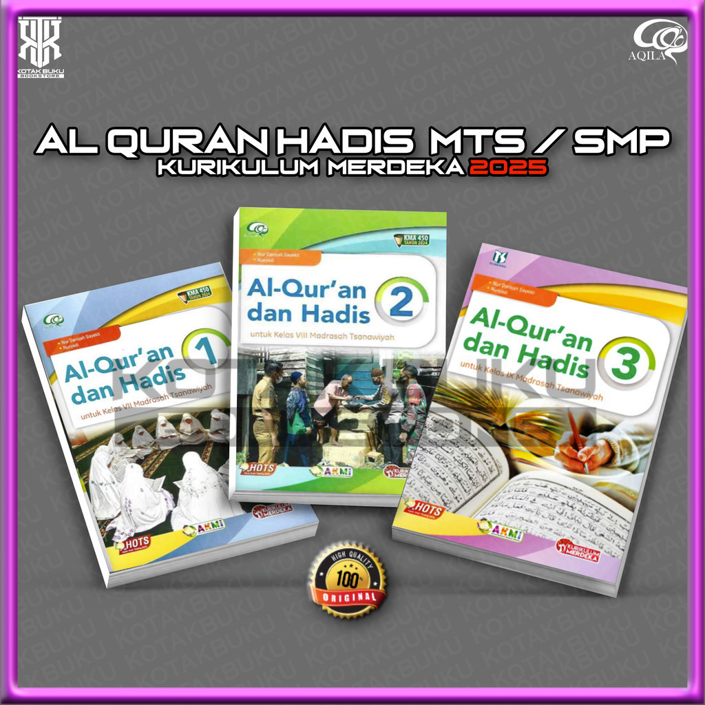 Jual Buku Alquran Hadis Kelas 7 8 9 MTS Kurikulum Merdeka / Qurdis SMP Madrasah Tsanawiyah / KMA ...