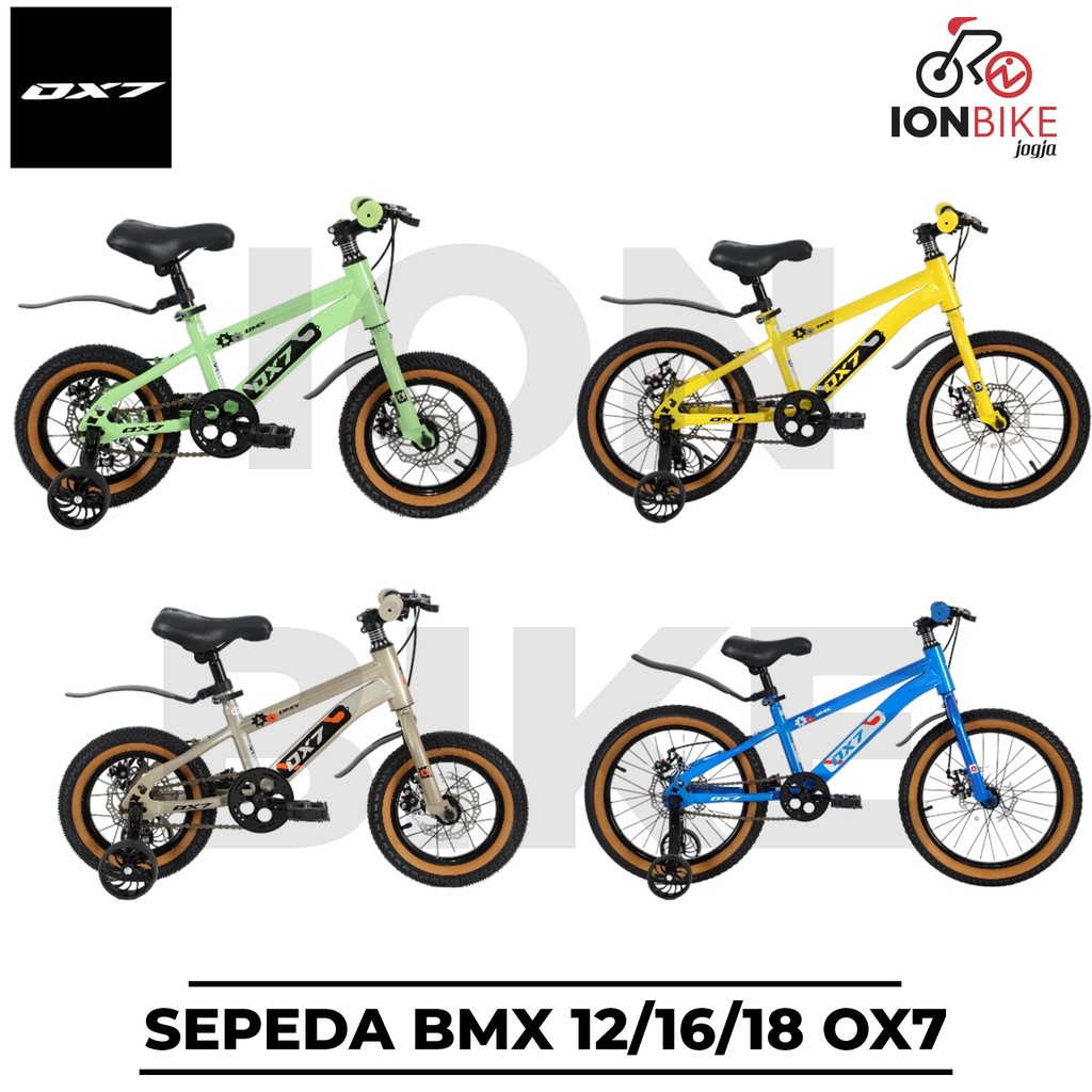 Jual Sepeda BMX 12 16 18 OX7 Discbrake MTB Single Speed 1 Disc Brake ...