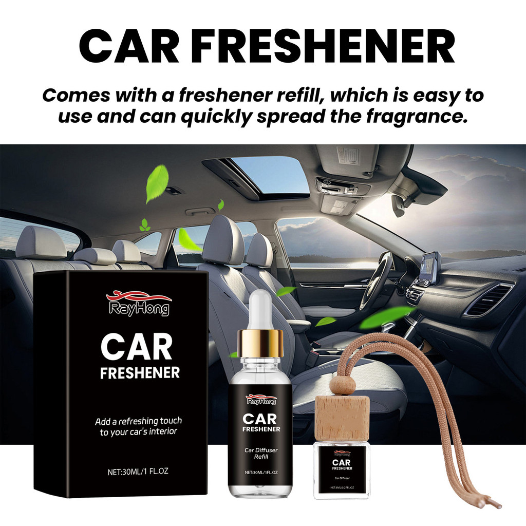 Jual Rayhong 30ml Car Air Freshener Refill With Hanging Diffuser Car ...