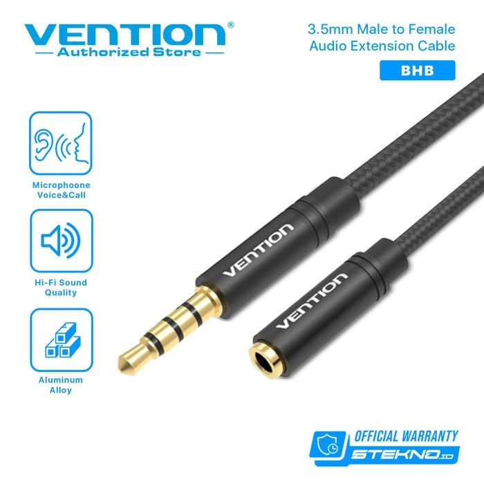 Jual NG Kabel Extension Audio Aux Vention BHB 3.5mm 4Pole TRRS Male To ...