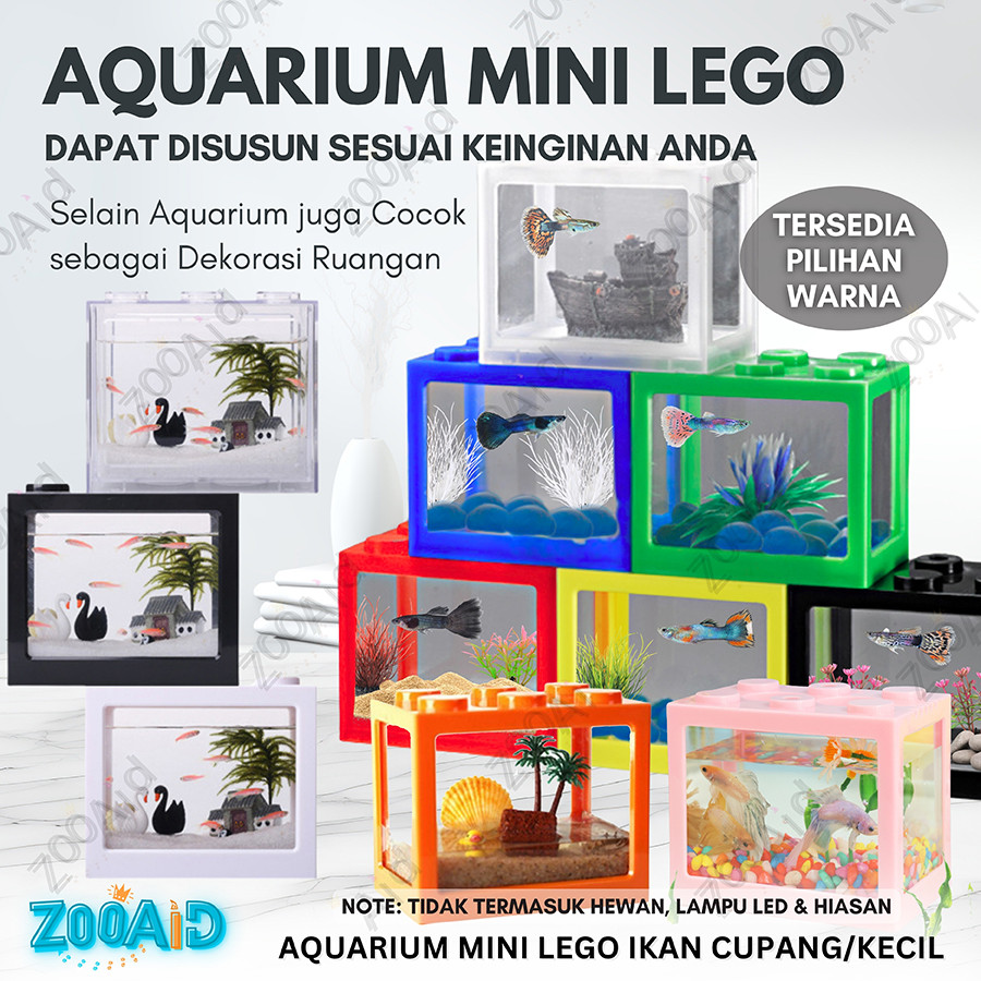 Jual Soliter Lego Akrilik Susun Aquarium Mini Kandang Akuarium Tempat ...