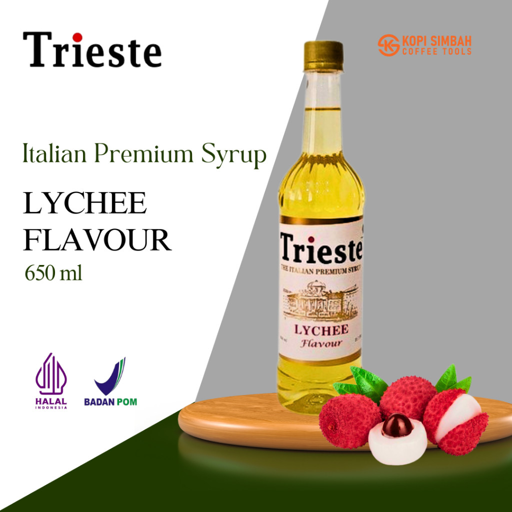 Jual Syrup TRIESTE Rasa LYCHEE 650 ml Italian Premium Sirup Leci ...