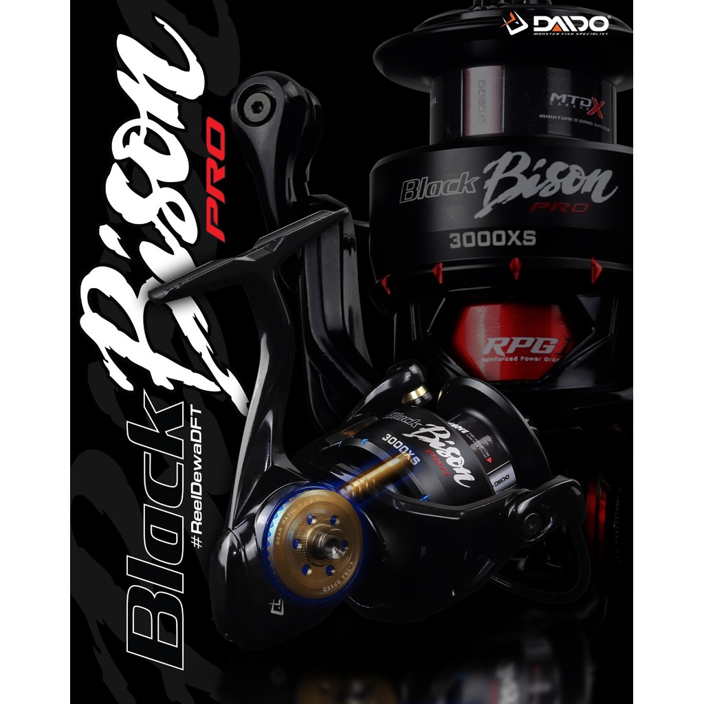 Jual Daido - Reel Black Bison Pro - Reel Pancing | Shopee Indonesia