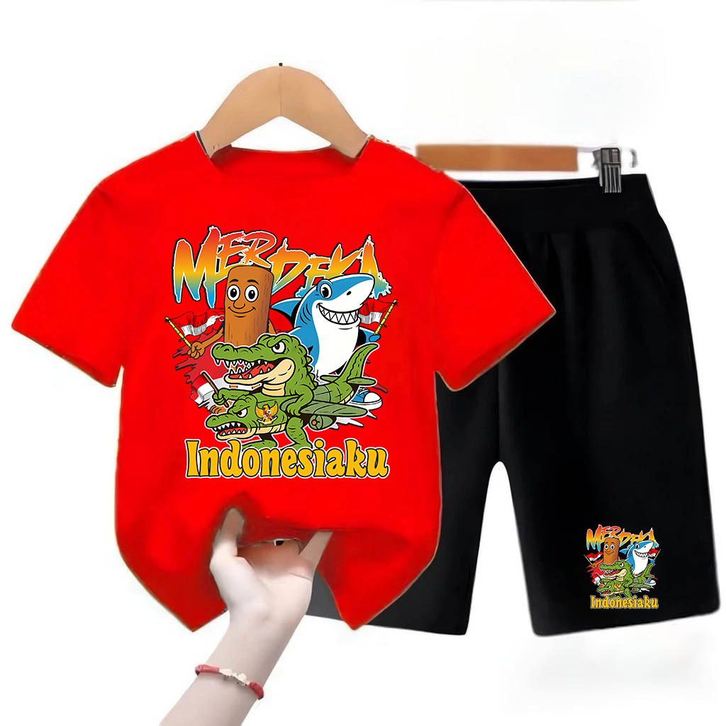 Jual SETELAN ANAK 17 AGUSTUSAN VERSI ANOMALI DAN TUNG TUNG SAHUR UNISEX ...