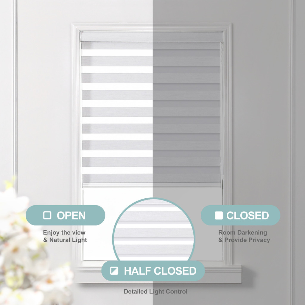 Jual Smart Control Electric Double Layer Windows Blinds Dual Curtain ...