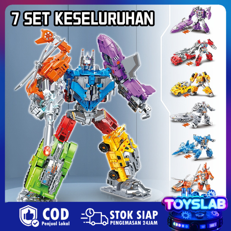 Jual Mainan Robot Transformasi 7-in-1: Tank, Pesawat, Kapal Induk ...