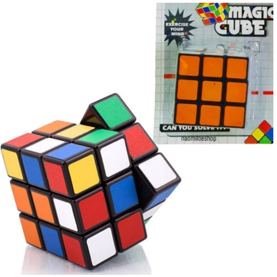 Jual Magic Cube Rubik 3 x 3 Mainan Putih Kubus 3x3 Melatih Kecerasan ...