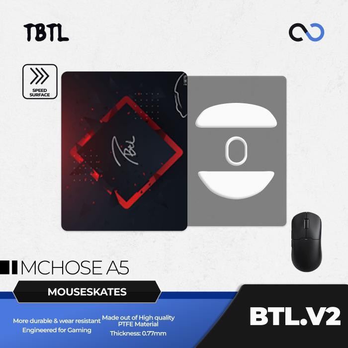 Jual TBTL BTL V2 MCHOSE A5 Mouse Feet / Mouse Skate PTFE for Cloth ...
