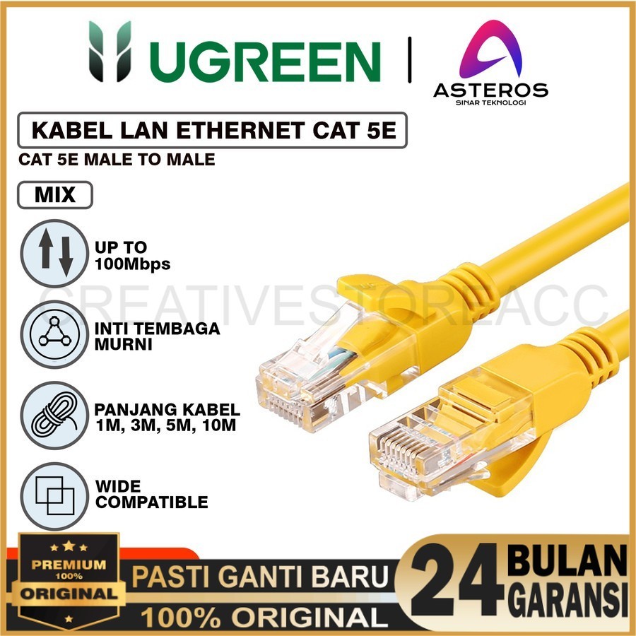 Jual Ugreen Kabel Lan Cat 5e Utp Cable Colokan Sambung Modem Network ...