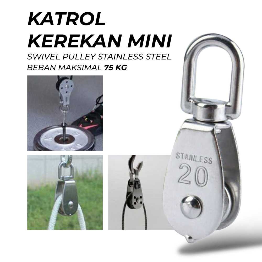 Jual Katrol Kerekan Mini Serbaguna Swivel Pulley Stainless Steel ...