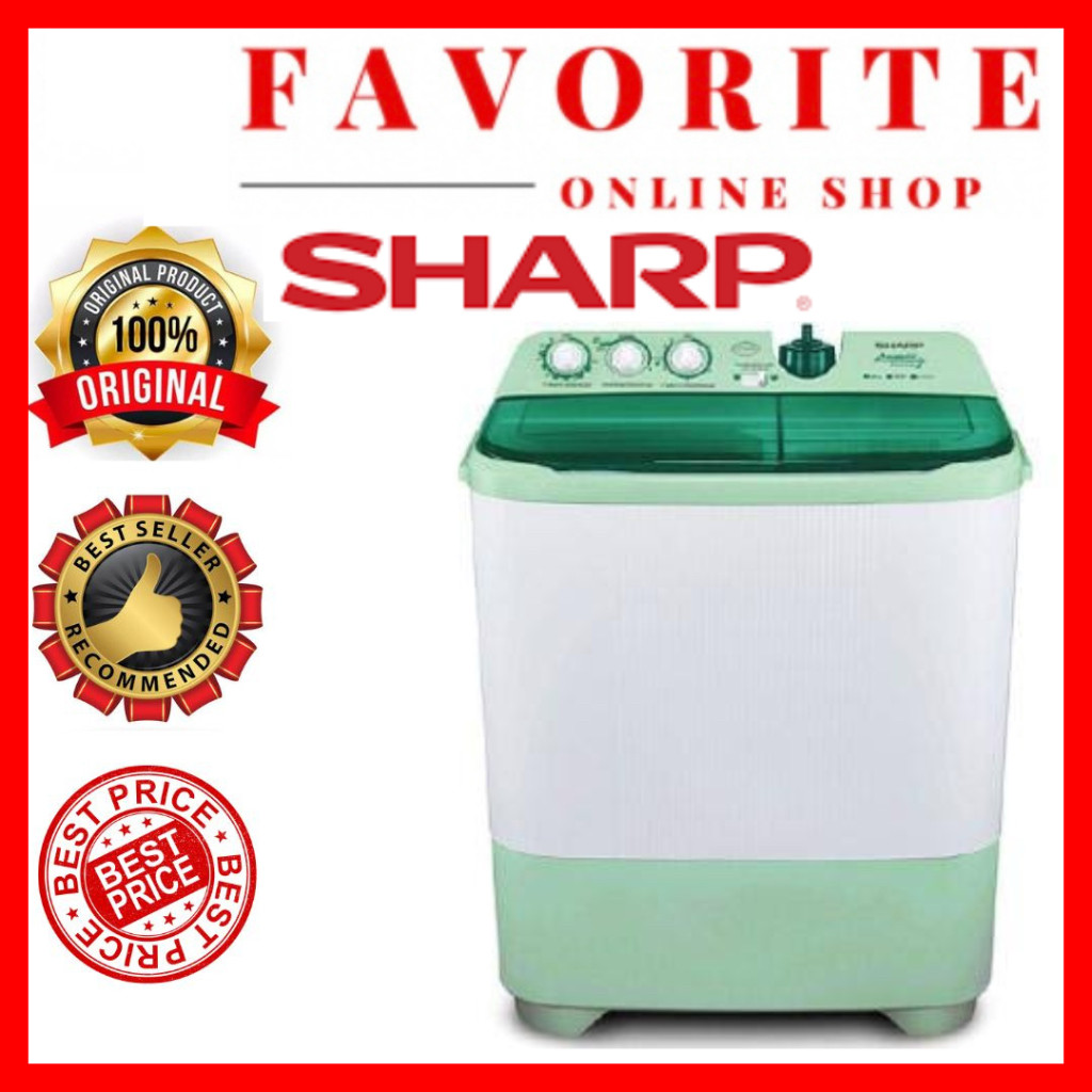Jual MESIN CUCI SHARP EST 1070 SJ 10 KG 2 TABUNG EST1070 10KG AQUAMAGIC ...