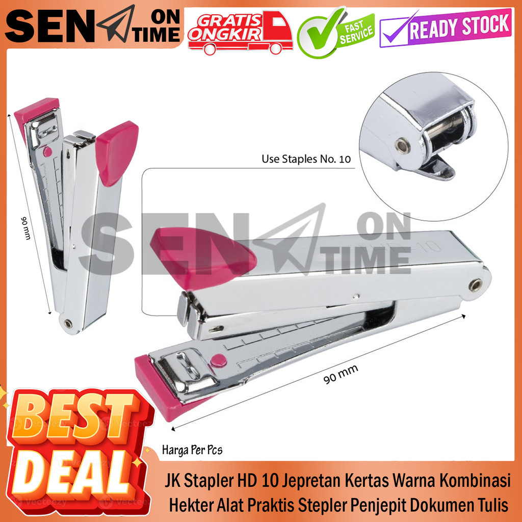 Jual JK Stapler HD 10 Jepretan Kertas Warna Kombinasi Hekter Alat ...