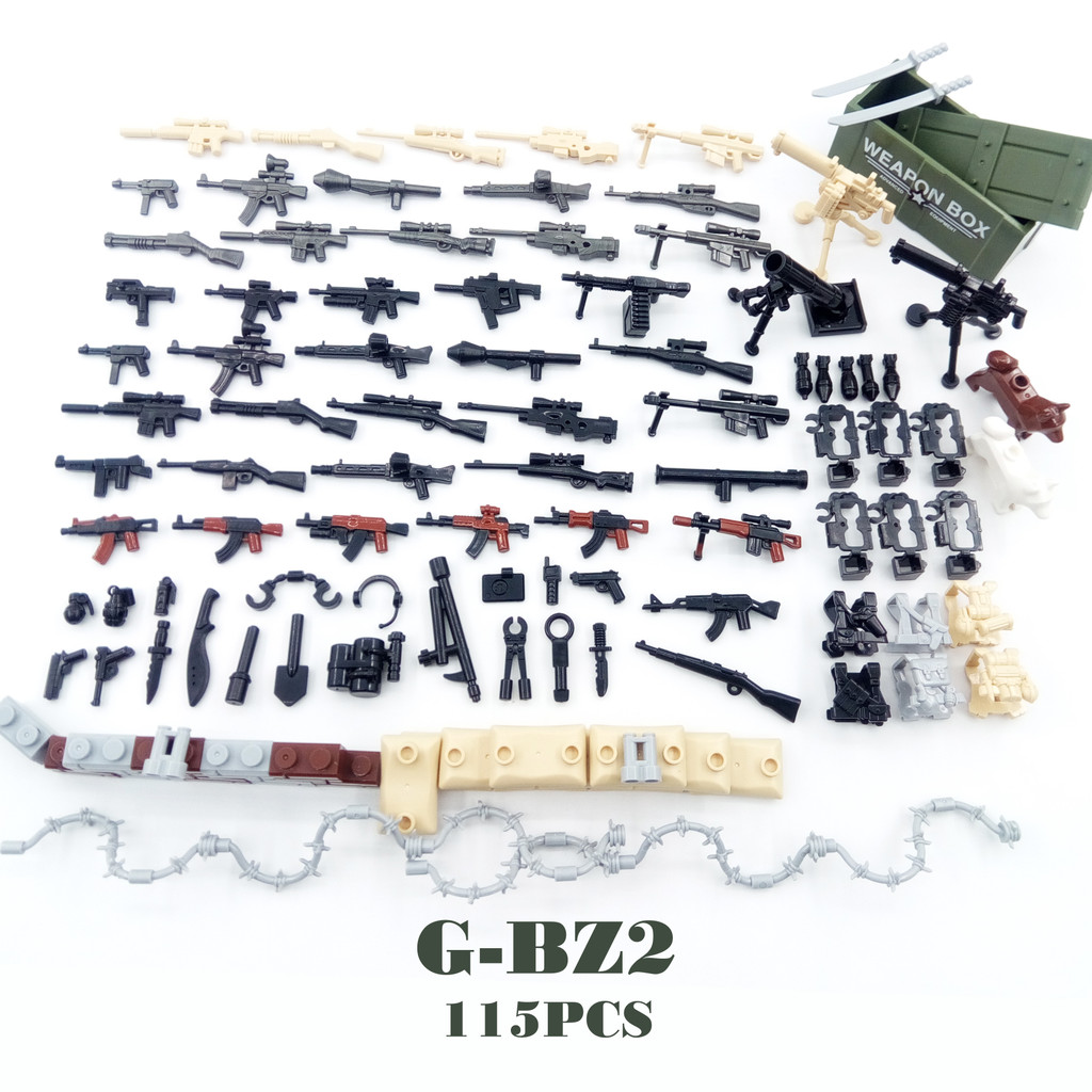 Jual DIY Military Guns Weapons Pack H416 AK Modern Warfare Soldier ...