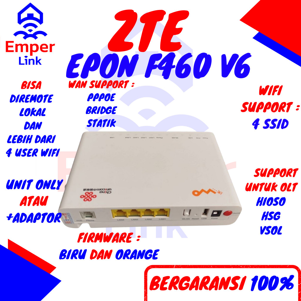 Jual ZTE Onu Ont Epon F460 V6 Firmware Orange Biru Kere Hore dan ...