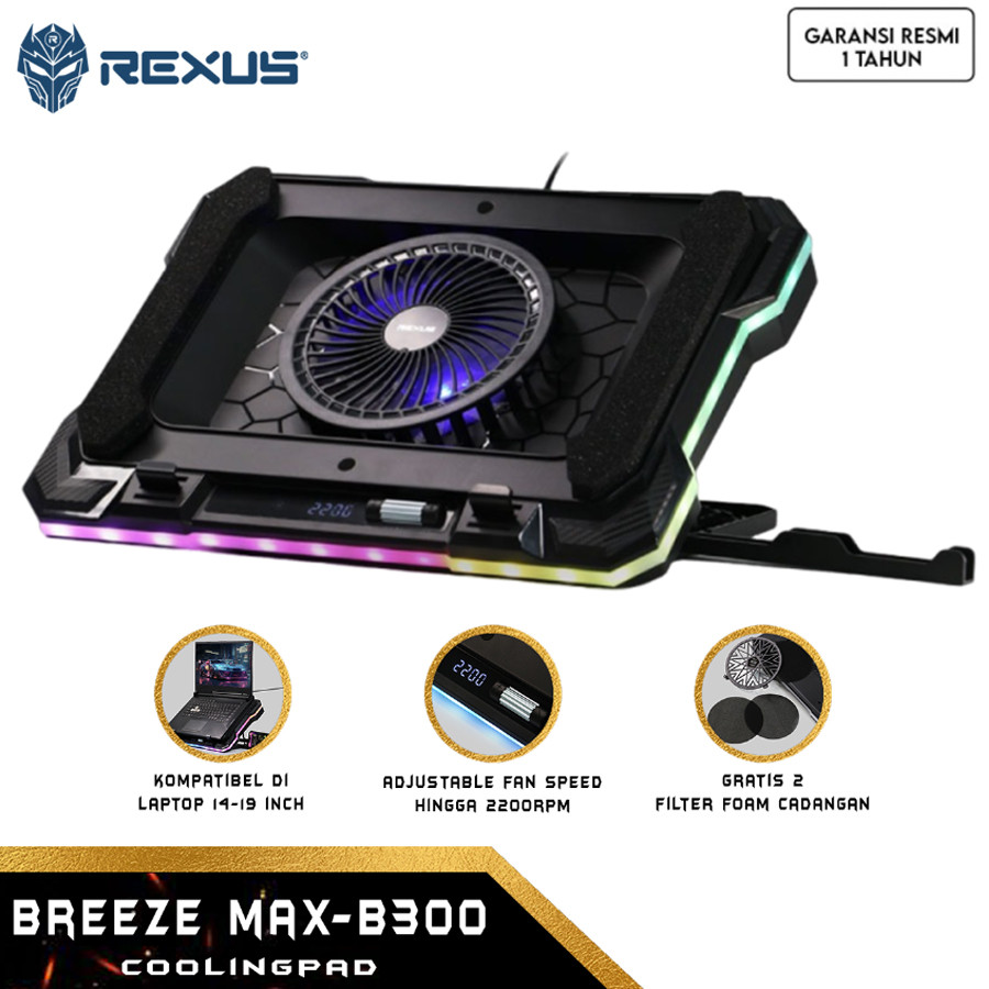 Jual REXUS BREEZE MAX B300 B-300 B 300 Cooling Pad Cooling Fan Kipas ...
