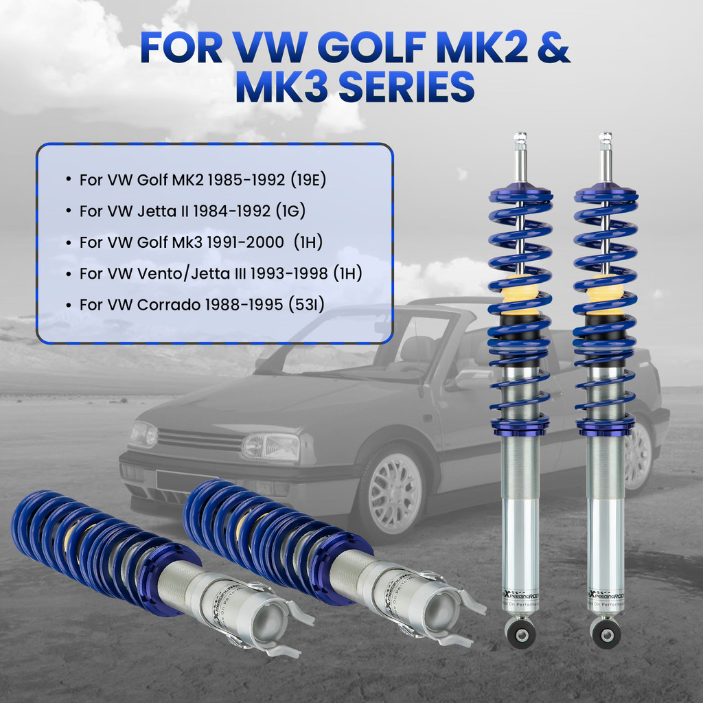 Jual maXpeedingrods Coilovers for VW Golf MK 2 II MK 3 III Jetta MK 2 II Coil Spring Shock Adj ...