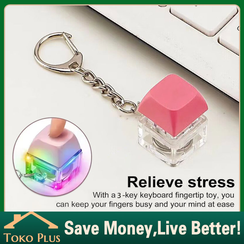 Jual Gantungan Kunci Keychain Fidget LED RGB Fidget Toy ASMR Mechanical ...