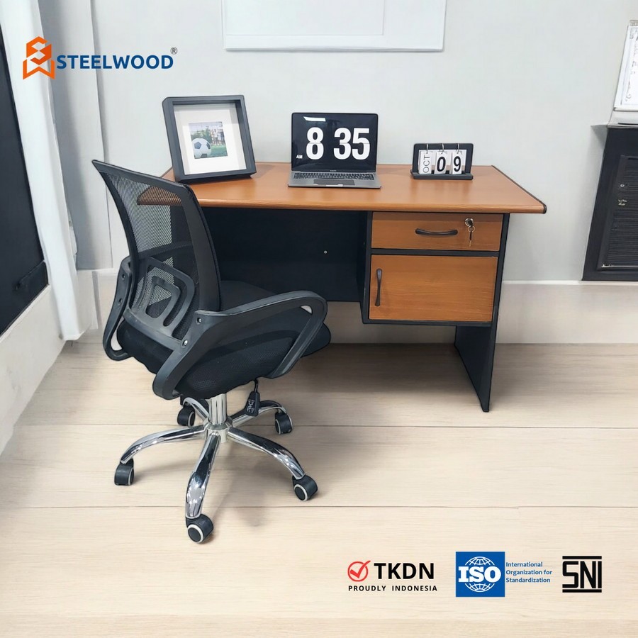 Jual STEELWOOD || VIP MV - MEJA KANTOR 1/2 BIRO/MEJA KERJA/MEJA KAYU ...