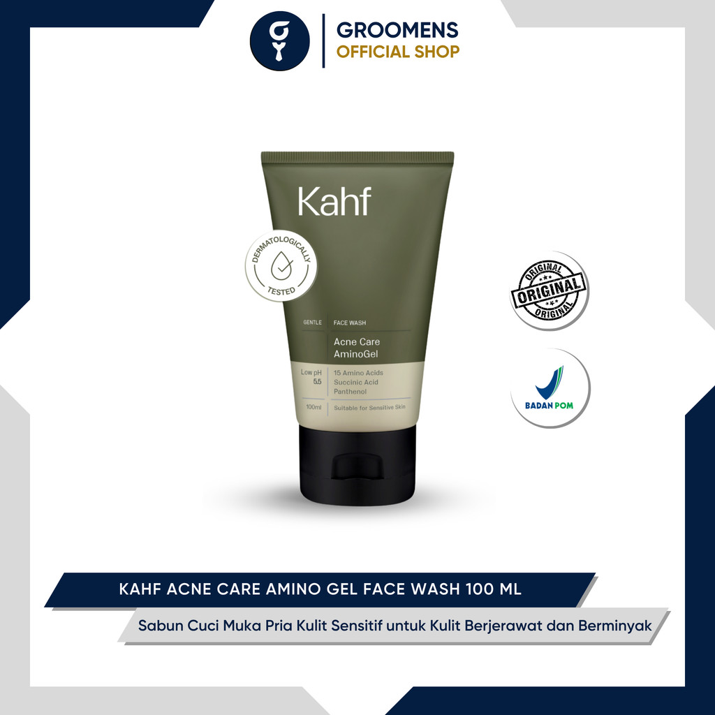 Jual Kahf Acne Care Amino Gel Face Wash 100 ml - Sabun Cuci Muka Pria ...