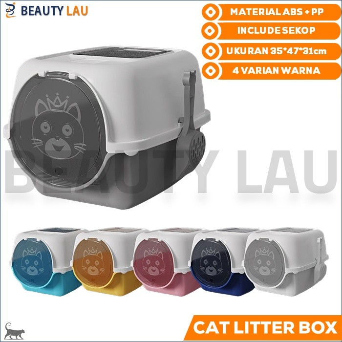 Jual CAT LITTER BOX KUCING TERTUTUP JUMBO TEMPAT PUP POOP KUCING LITER ...