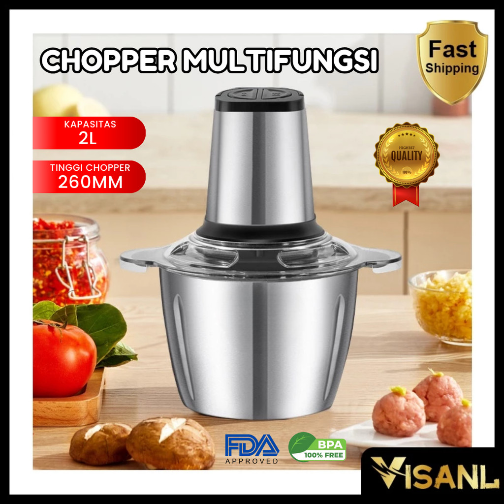 Jual Blender STAINLESS Electric Meat Grinder Blender Daging Chopper ...