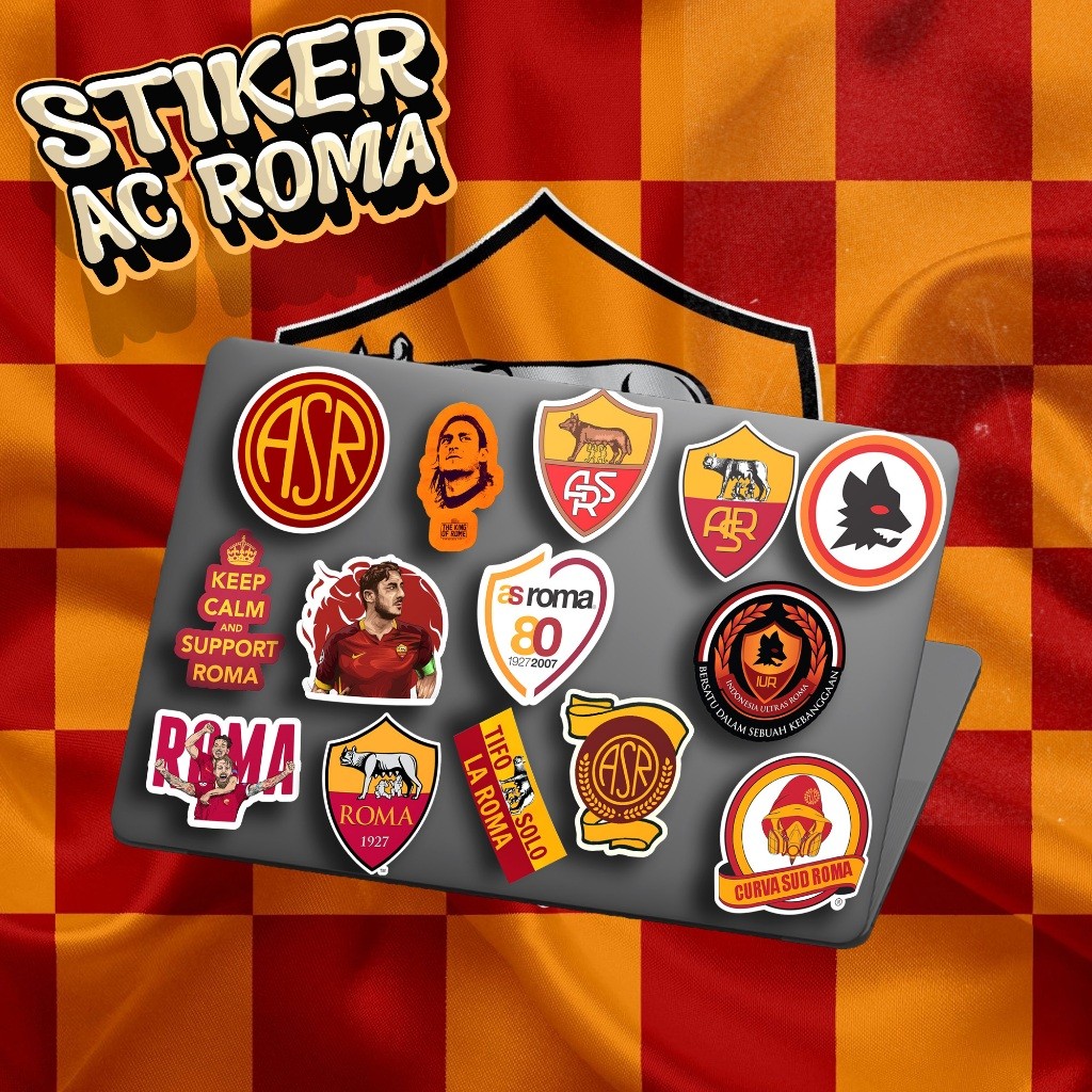 Jual Stiker Aesthetic Club Bola As Roma Untuk Motor | Shopee Indonesia